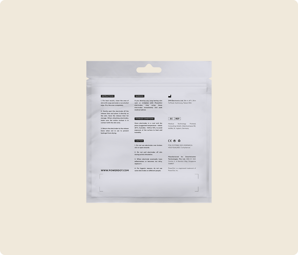 PowerDot 2.0 Electrode Pads (Blue) | Refill Pack | Therabody US